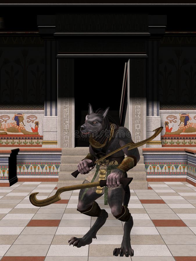 Anubis-Fantasy Egyptian Monster Stock Illustration - Illustration of ...