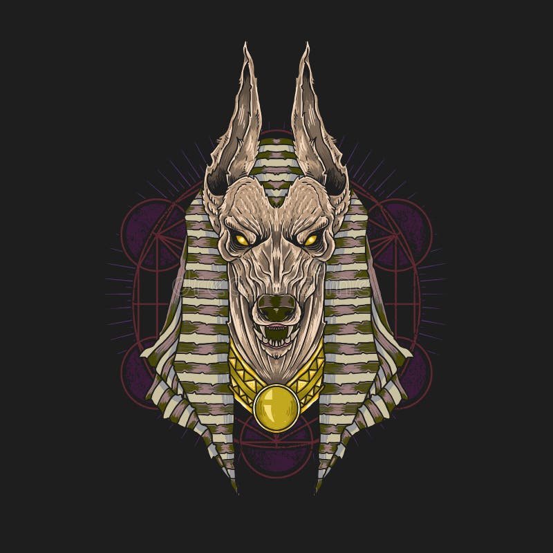 Anubis, Horror Ghost, Evil Spirit, Dark Egyptian Ancient God, with Head ...