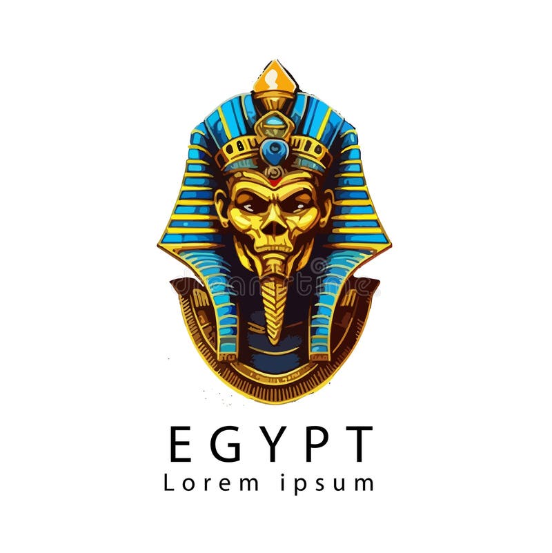 Anubis God of Egypt Skull Face Head Logo Stock Vector - Illustration of ...