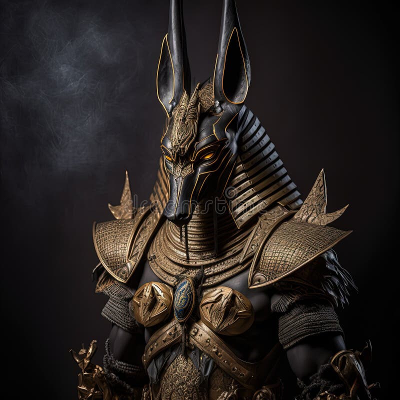 Anubis God Warrior, Antropomorphized, in Armour, Generative Ai Stock ...