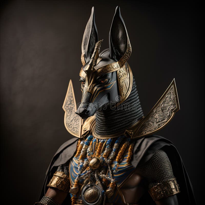 Anubis God Warrior, Antropomorphized, in Armour, Generative Ai Stock ...