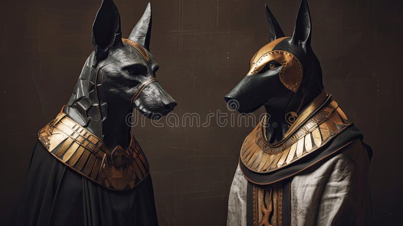 Anubis and Horus. Generative Ai Stock Illustration - Illustration of ...