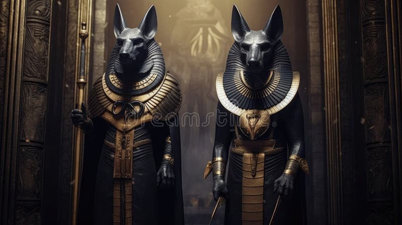 Anubis and Horus. Generative Ai Stock Illustration - Illustration of ...