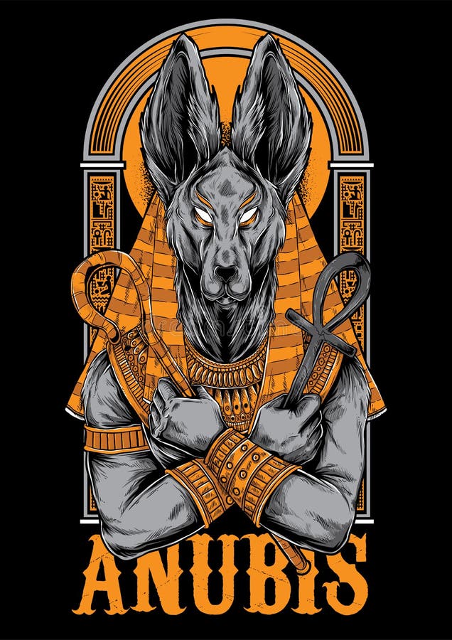 Anubis Illustration Tshirt Design Stock Vector - Illustration of ...