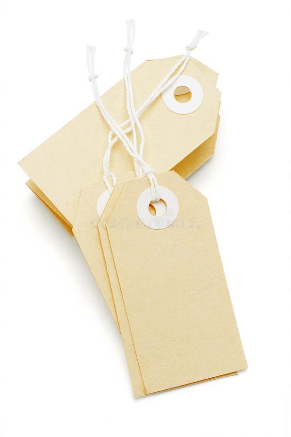 Anule Etiquetas Com E Sem Corda Imagem de Stock - Imagem de bilhete ...
