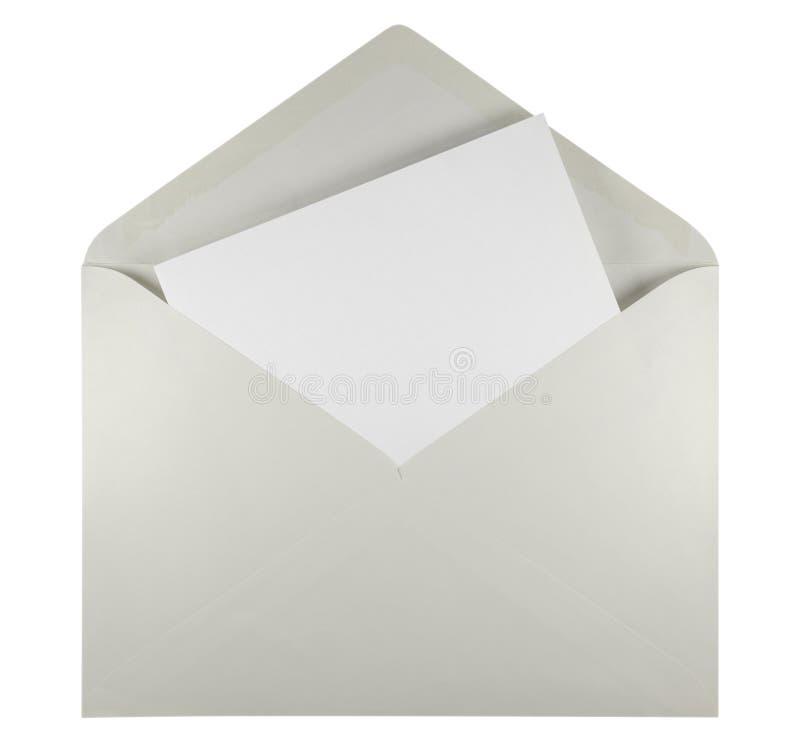 Envelope Aberto Em Branco - Branco Imagem de Stock - Imagem de postagem ...