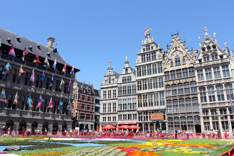 Anvers, Grote Markt Et Hôtel De Ville, Belgique Photo stock - Image du ...