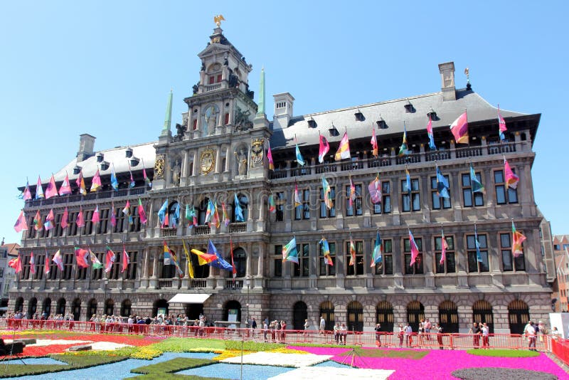 Anversa, Belgio immagine stock editoriale. Immagine di bandierina ...
