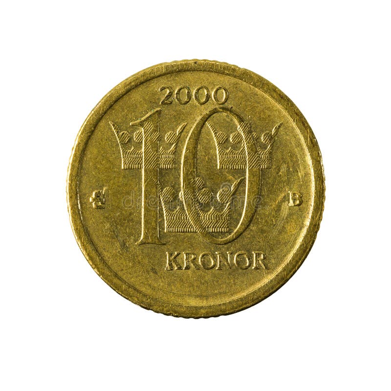 10 Anverso De La Moneda 2000 De La Corona Sueca Foto de archivo ...