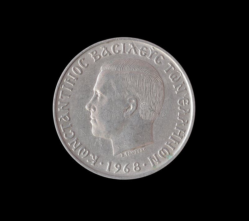 Vintage Moneda De 2 Dracmas Hecha Por Grecia En 1926 Foto de archivo ...