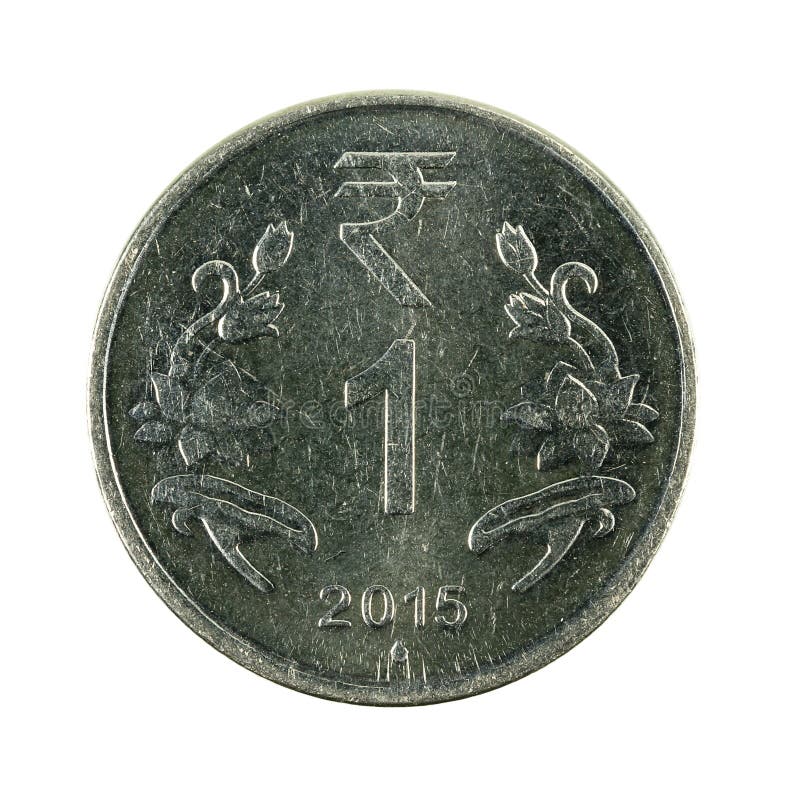 1 Anverso De La Moneda 2015 De La Rupia India Foto de archivo - Imagen ...