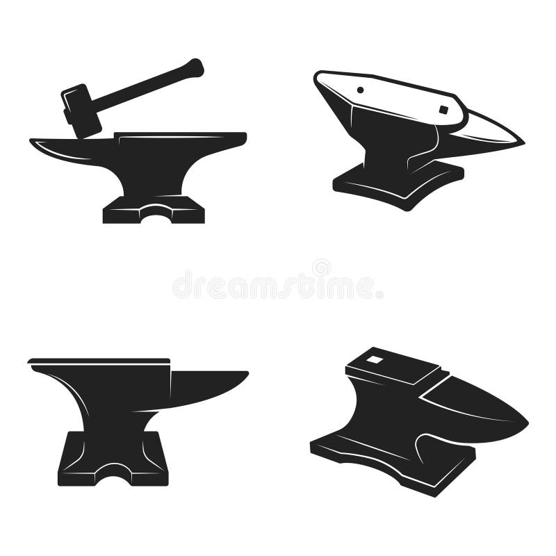 Anvil for Blacksmith Illustration Symbol Vector Logo Stock Illustration ...