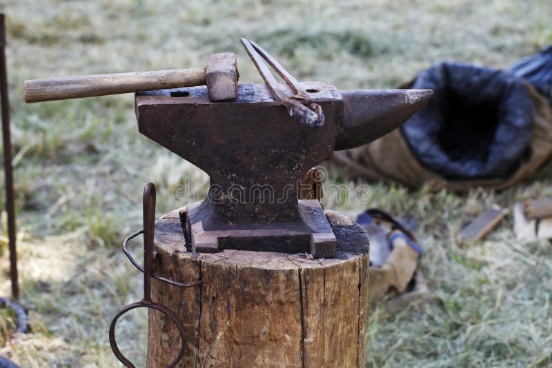 Anvil , Blacksmith Tools Close-up Stock Photo - Image of craft, incus ...