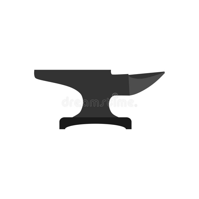 Anvil Flat Design Vector Illustration Isolated on White Background ...