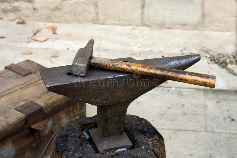 Anvil and hammer stock image. Image of ancient, metal, smith - 527883