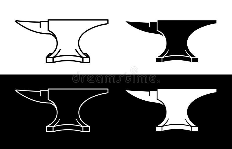 Anvil Icon. Attribute of a Blacksmith or Forge. Symbol of Forging ...