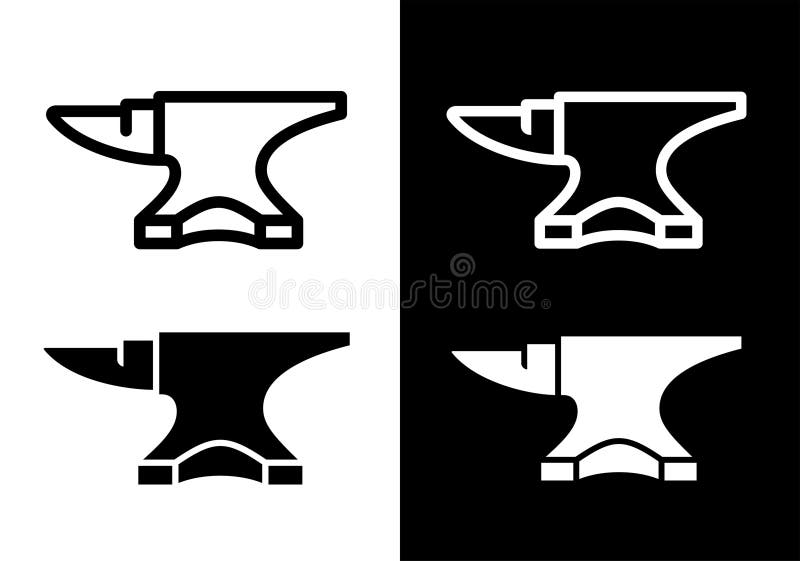 Anvil Icon. Attribute of a Blacksmith or Forge. Symbol of Forging ...