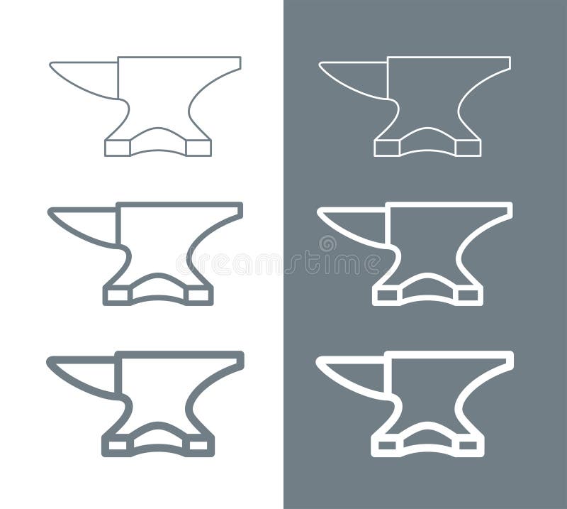 Anvil Icon. Attribute of a Blacksmith or Forge. Symbol of Forging ...