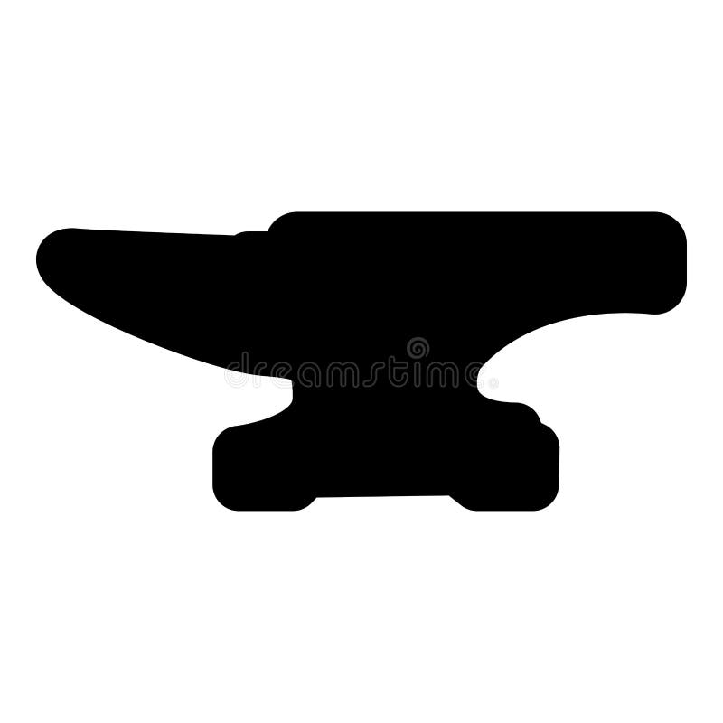 Anvil Icon Black Color Vector Illustration Flat Style Image Stock ...