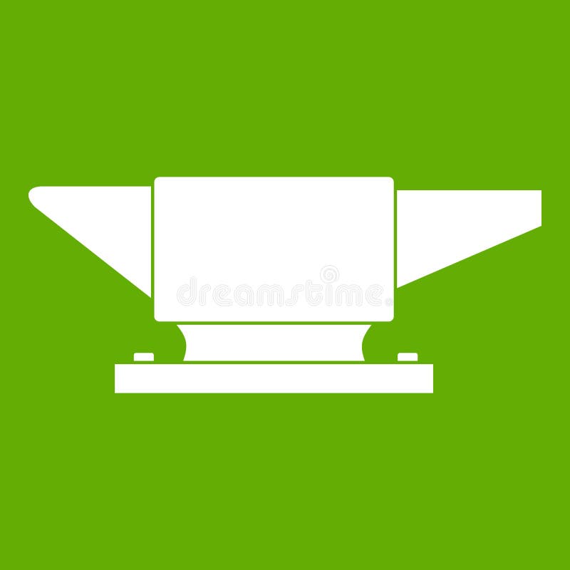 Anvil icon green stock vector. Illustration of metal - 99867561