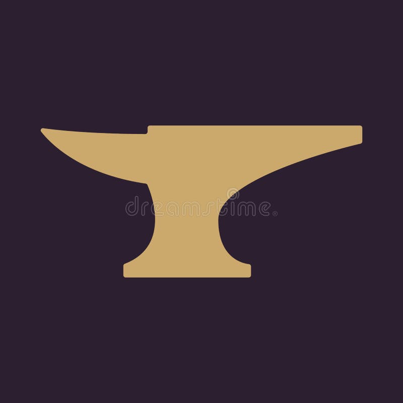 The Anvil Icon. Smith and Forge, Blacksmith Symbol Stock Vector ...