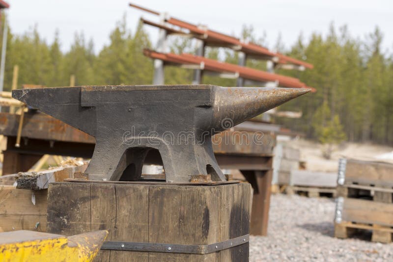 Anvil in metal stock image. Image of gadget, outdoor - 71043893