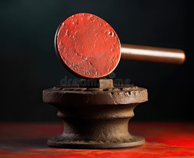 Anvil for Money on a Dark Background. Stock Illustration - Illustration ...