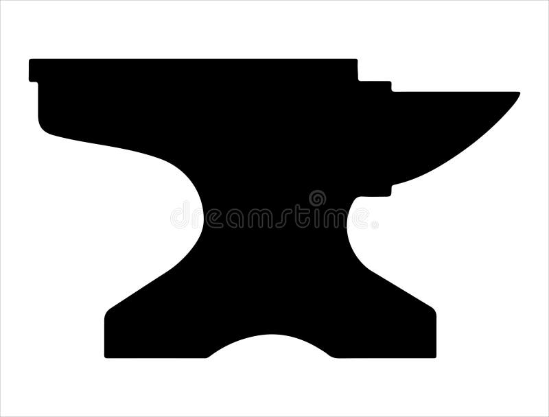 Anvil Silhouette Vector Art White Background Stock Vector ...