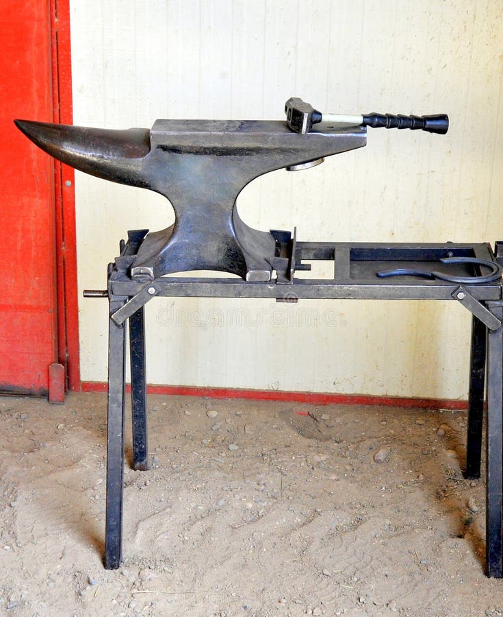 Anvil station. stock image. Image of manual, inside, stable - 92940717