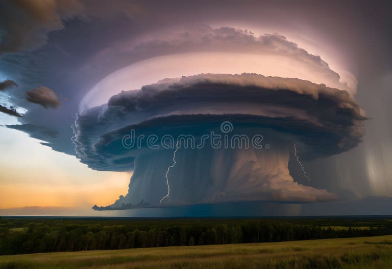 Anvil Top Formation in Supercell Storm â€“ Flattened Top of a Powerful ...