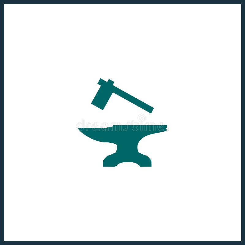 Anvil Vector Icon Anvil Simple Icon Stock Vector - Illustration of ...