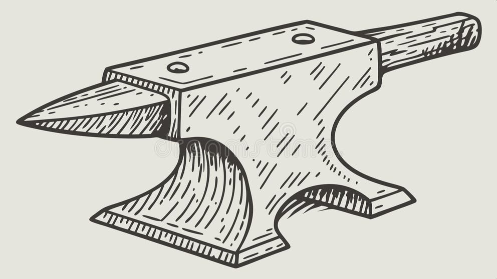 Anvil Vector Illustration, Blacksmith Tool in Vector Art Vector Design ...