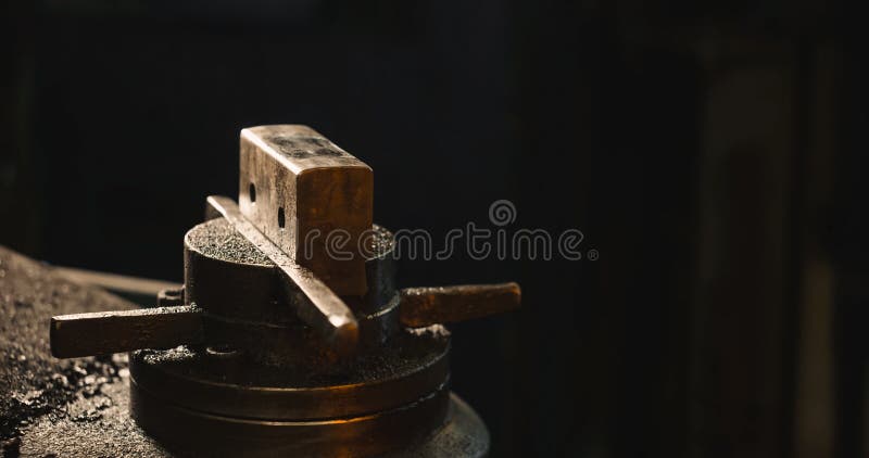 Anvil in the Workshop of a Blacksmith. Stock Image - Image of ...