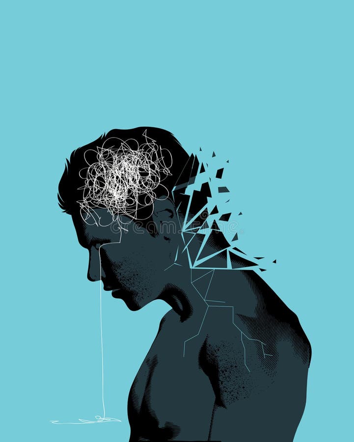 Anxiety and Depression stock vector. Illustration of anxiety - 90440011 Anxiety and Depression stock vector. Illustration of anxiety - 90440011