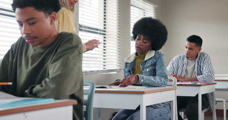 Anxiety, Fail and Result of Girl Student with Teacher in Class for ...