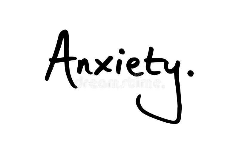 Anxiety Handwritten Word Text with Rainbow Colors and Vibrant Swoosh ...