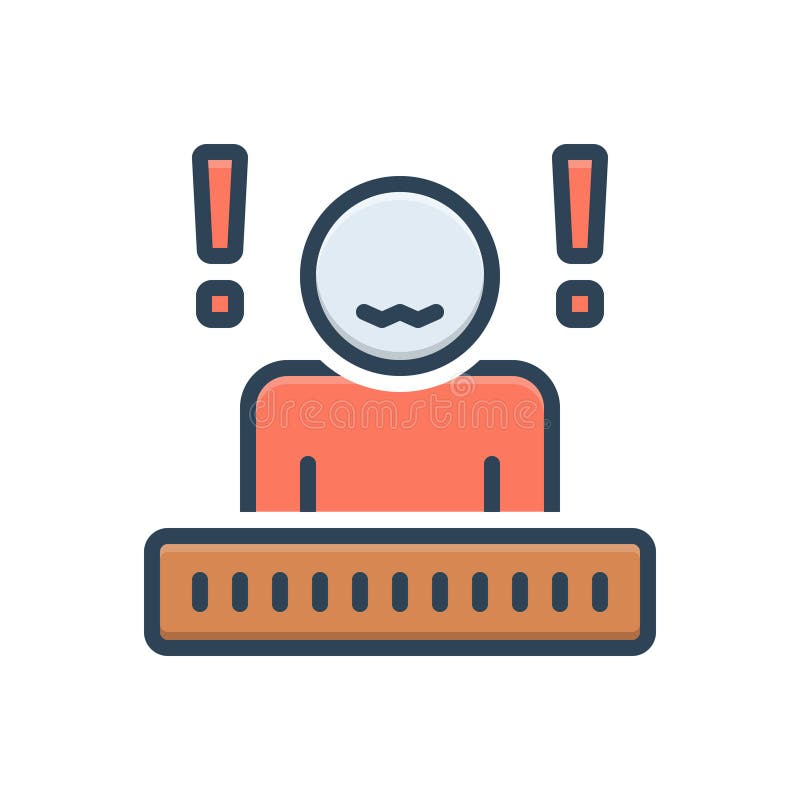 Color Illustration Icon for Anxiety, Headache and Phobia Stock ...