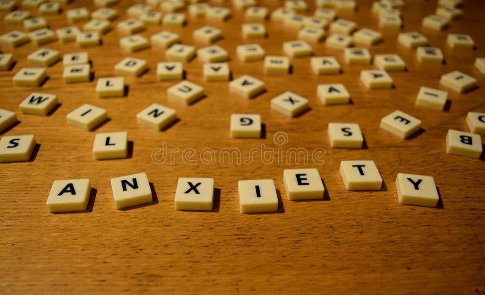Anxiety letters stock photo. Image of letters, fear, stress - 99803364