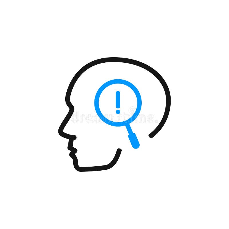 Anxiety or Panic Logo with Linear Man Stock Vector - Illustration of ...