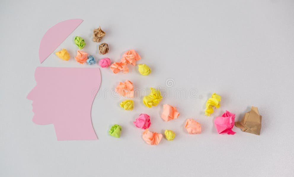 Anxiety Stress in Brain, Overload in Mind. Depression, Adhd, Ocd Stock ...