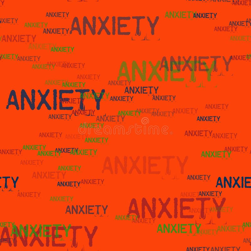 Anxiety typography pattern stock vector. Illustration of decorative ...