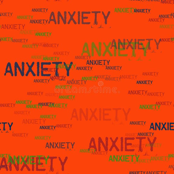Anxiety typography pattern stock vector. Illustration of decorative ...