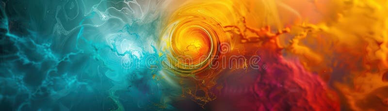 Anxiety Visualized through Intense Swirling Abstract Art Stock ...