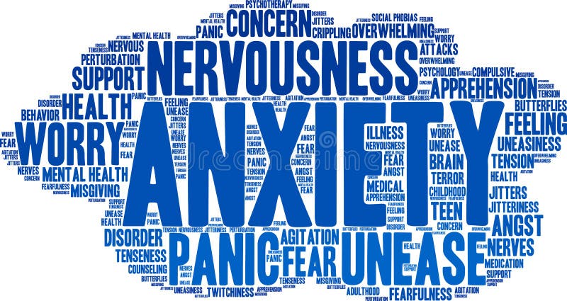 Anxiety Word Cloud stock illustration. Illustration of angst - 103968529