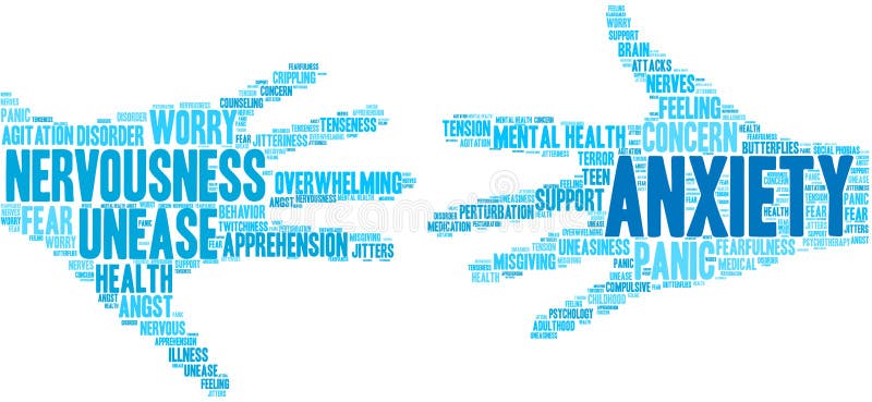 Anxiety Word Cloud stock vector. Illustration of medical - 146647431