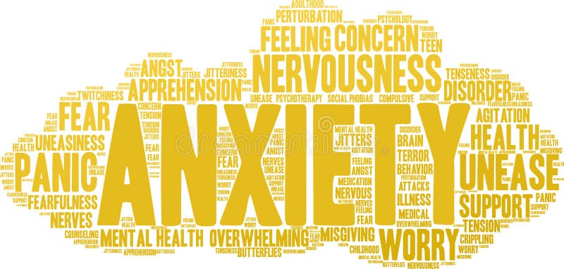 Anxiety Word Cloud stock vector. Illustration of childhood - 103077042