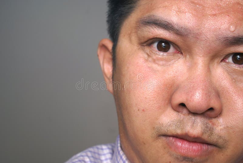 Anxious asian face stock image. Image of face, disturbed - 3043701