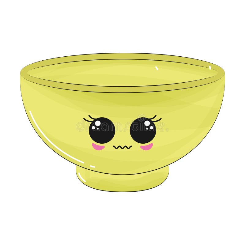 Anxious Empty Food Bowl Character Cartoon Vector Stock Vector ...