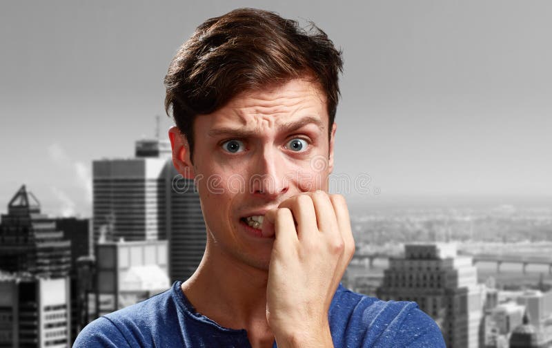 Anxious man face. stock image. Image of caucasian, miserable - 89402085