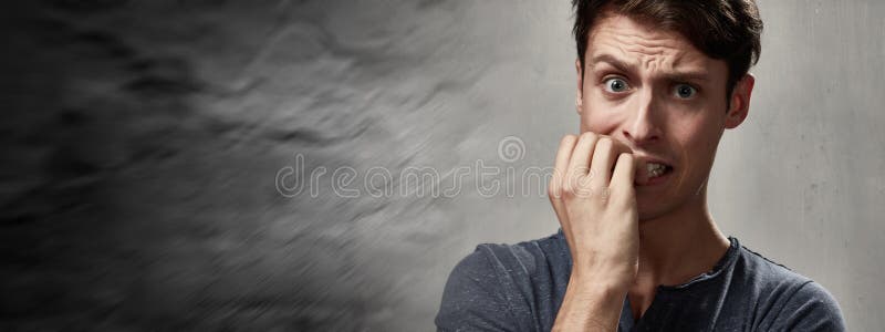 Anxious man. stock image. Image of mind, male, frustrated - 84423487